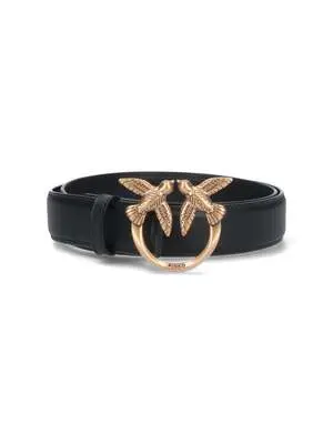 Pinko Belt 'love Berry' 3 Cm Mini Style - Black