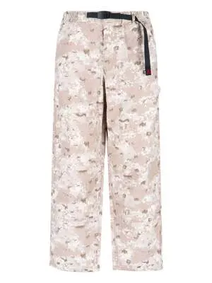 Gramicci Cotton Hemp Blend Trousers With Integrated Belt - Beige