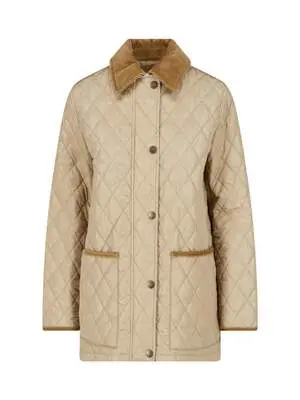 Burberry Quilted Corduroy Collar Jacket