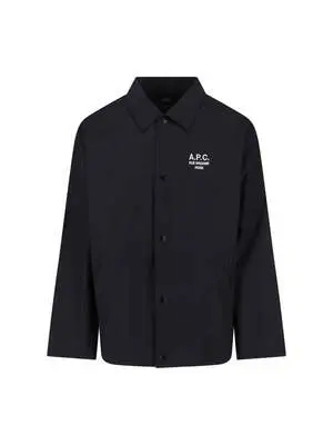 A.p.c. Cotton-blend Collared Jacket - Black