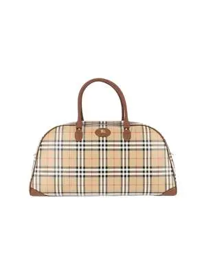 Burberry Checkered Tote Bag - Beige