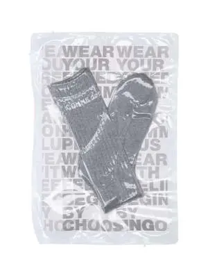 Comme Des Garçons Ribbed Knit Crew Socks - Grey