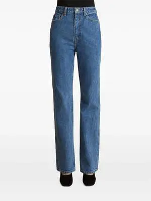 Khaite Belt Loops Front Button & Zip Jeans - Blu