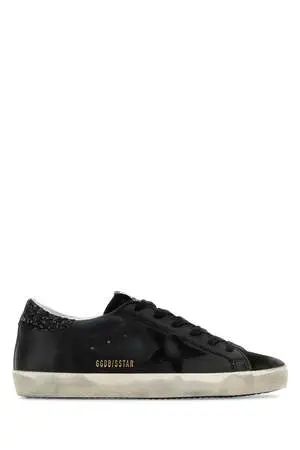 GOLDEN GOOSE Elegant Leather Sneakers Fw25 - Black