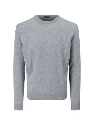 Zegna 100% Cashmere Crew Neck Sweater - Grey