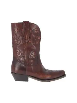 GOLDEN GOOSE Leather Boots - Brown