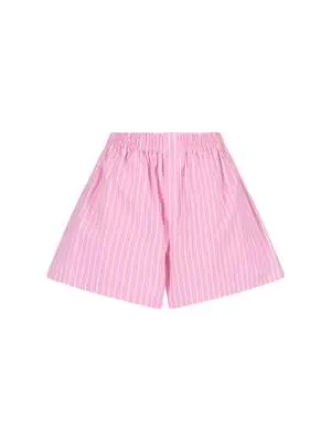 Balenciaga Striped Shorts For Women