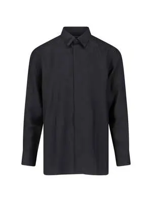 TOM FORD Long Sleeve Button-front Dress Shirt - Black