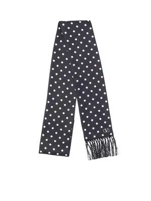 Valentino Garavani Luxury Silk Scarf For - Black