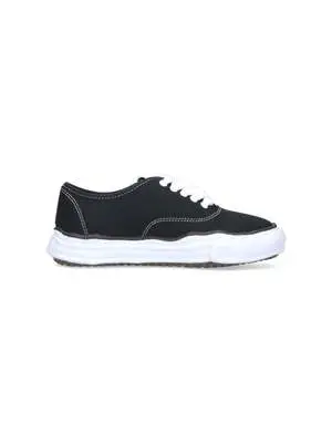Mihara Yasuhiro Original Sole" Low Top Cotton Sneakers - Black
