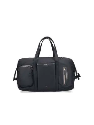 ANYA HINDMARCH Recycled Nylon Suitcase With Leather-effect Details - Black