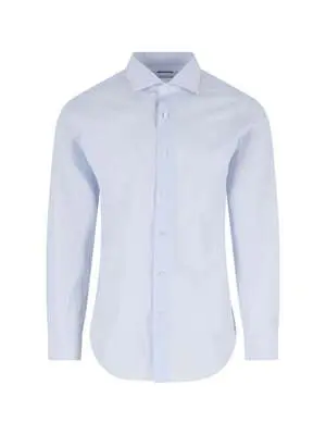 BARBA NAPOLI 100% Cotton Dress Shirt - Blue
