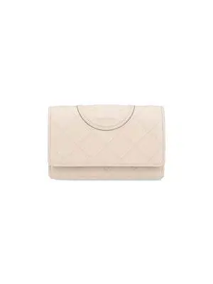 Tory Burch Tory Burch Quilted Flap Clutch White