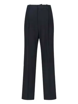 Victoria Beckham Tailored Virgin Wool Trousers - Black
