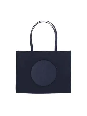 Tory Burch Nylon Shoulder Bag With Mixed-material Trim - Blue