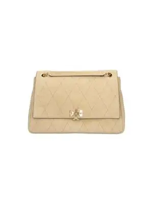 Tory Burch Bovine Suede Shoulder Bag - Grey