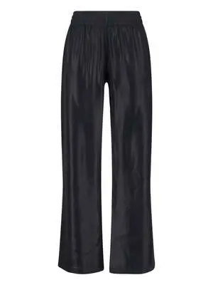 DIESEL® Style High-waist Tapered Trousers In 100% Polyester - Black
