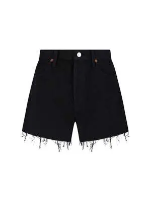 RE/DONE Frayed Hem Denim Shorts