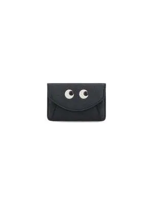 ANYA HINDMARCH Leather Wallet With Contrast Trims - Black