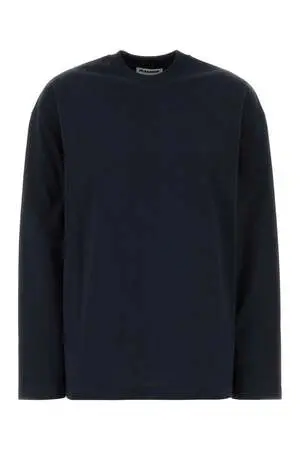 JIL SANDER 100% Cotton T-shirt - Blue