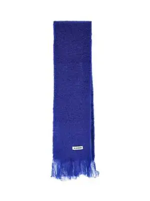 JIL SANDER Mohair & Wool Scarf - Blue
