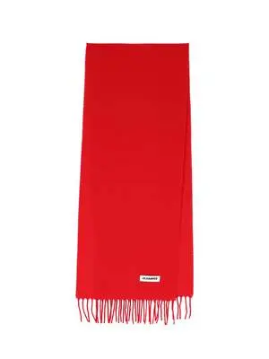 JIL SANDER 100% Virgin Wool Scarf - Red