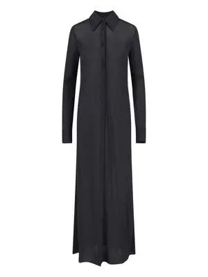 JIL SANDER Silk Button-up Shirt Dress