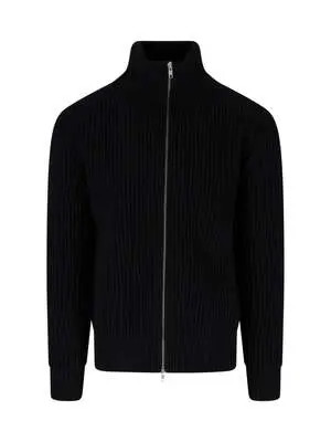 MAISON MARGIELA Ribbed Zip-up High-neck Sweater Jacket