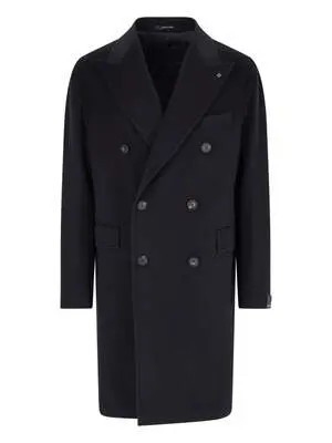 Tagliatore Double-breasted Tailored Overcoat - Blue