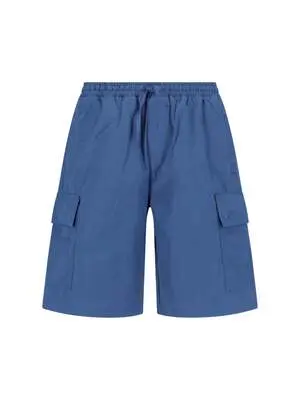 AUTRY Relaxed Cargo Shorts With Drawstring Waist - Blue