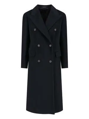 Tagliatore 100% Cashmere Double-breasted Jacket - Black