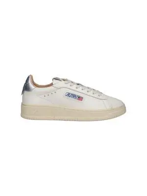 AUTRY Leather Lace-up Sneakers With Towel-blend Lining - White