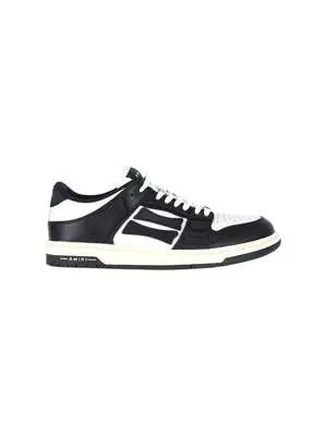 Amiri Leather Sneakers With Mesh Lining And Rubber Outsole - Black