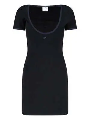 COURREGES 100% Cotton Dress - Black