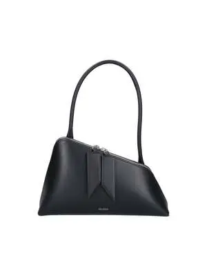 Attico Sleek Structured Shoulder Bag - Black