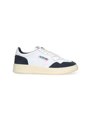 AUTRY Leather & Suede Court Sneakers - White