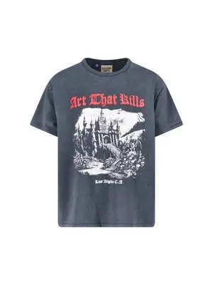 GALLERY DEPT. Vintage-style Cotton Graphic T-shirt - Black