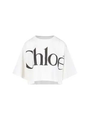 Chloé Logo Cotton T-shirt - White