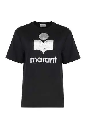 MARANT ETOILE Crew Neck Linen T-shirt Casual Fit
