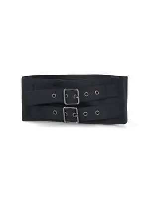 Andamane Belt With Double Buckle Detailing - Black