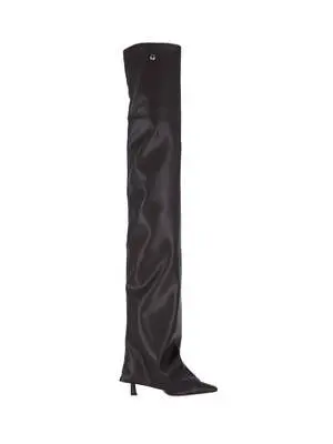Attico Leather & Suede High Boots - Brown