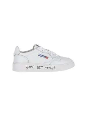 AUTRY Cow Leather Lace-up Sneakers - White