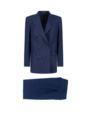 Tagliatore 100% Linen Tailored Double-breasted Suit