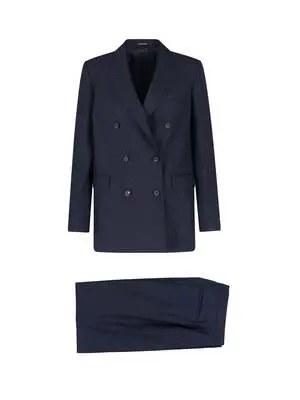Tagliatore Tailored Double-breasted Blazer And Trousers Suit Set