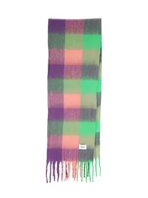 BONSAI Plaid Fringe Scarf - Multicolour