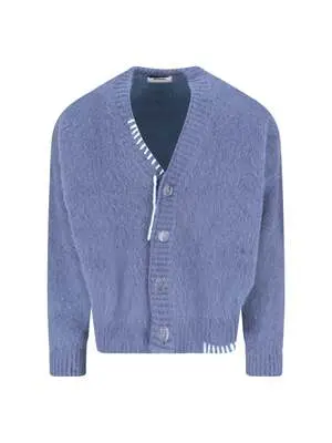 BONSAI Inspired Mohair Blend Sweater For - Blue