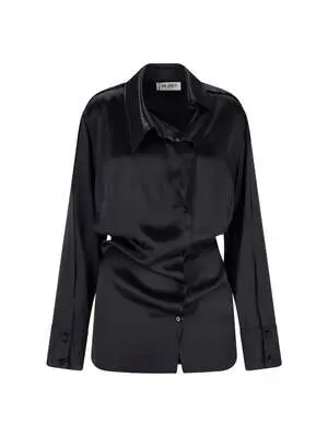 Attico Viscose Mini Dress - Black