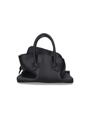 Attico Structured Top Handle Bag - Black