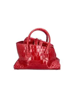 Attico Compact Leather Shoulder Bag - Red