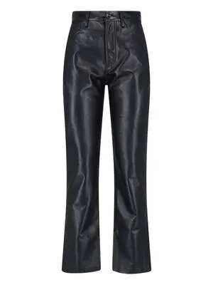 ANINE BING Recycled Leather Tailored Trousers - Black
